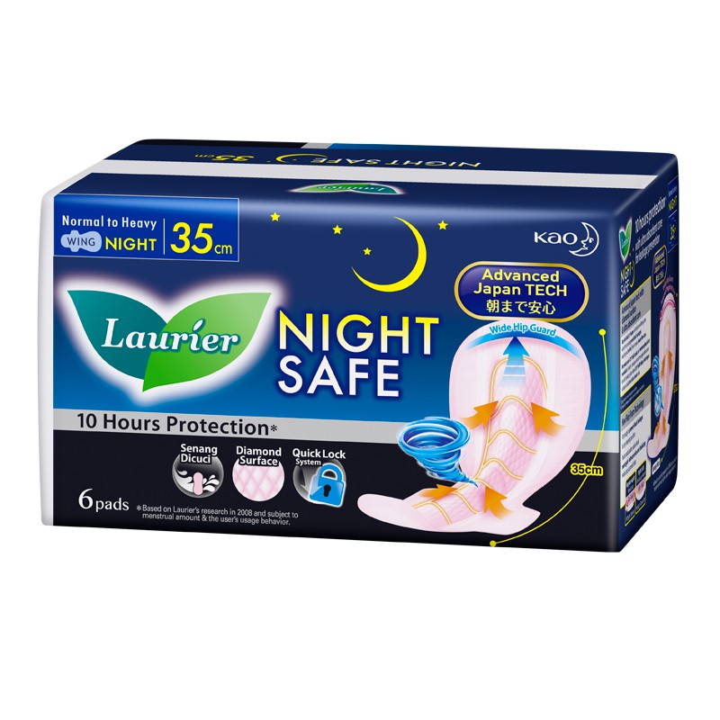 LAURIER Night Safe Wing (35cm x 6s) | Shopee Malaysia