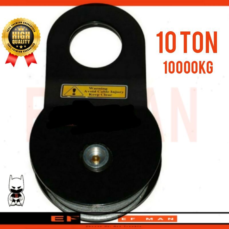 Heavy Duty 4x4 Snatch Block 10 Ton Pulley Winch 10000KG Off road rope ...