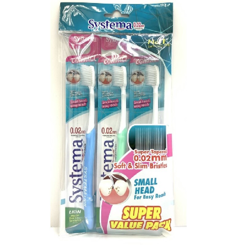 Systema Soft Toothbrush Super Value Pack 3's(Comfort / Compact / Full ...
