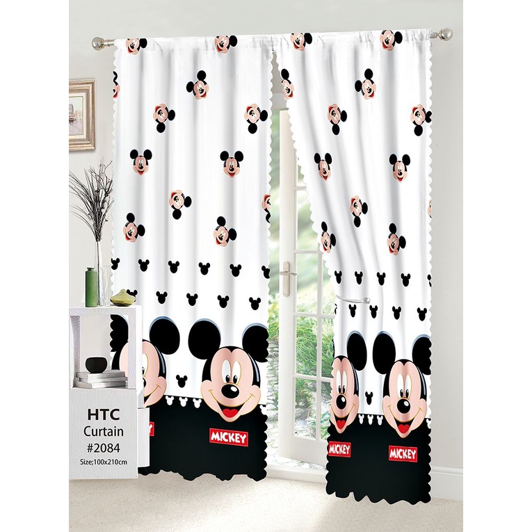 100*210cm 1PC New Style Cartoon Mickey&Mouse Window Door Room Decors ...