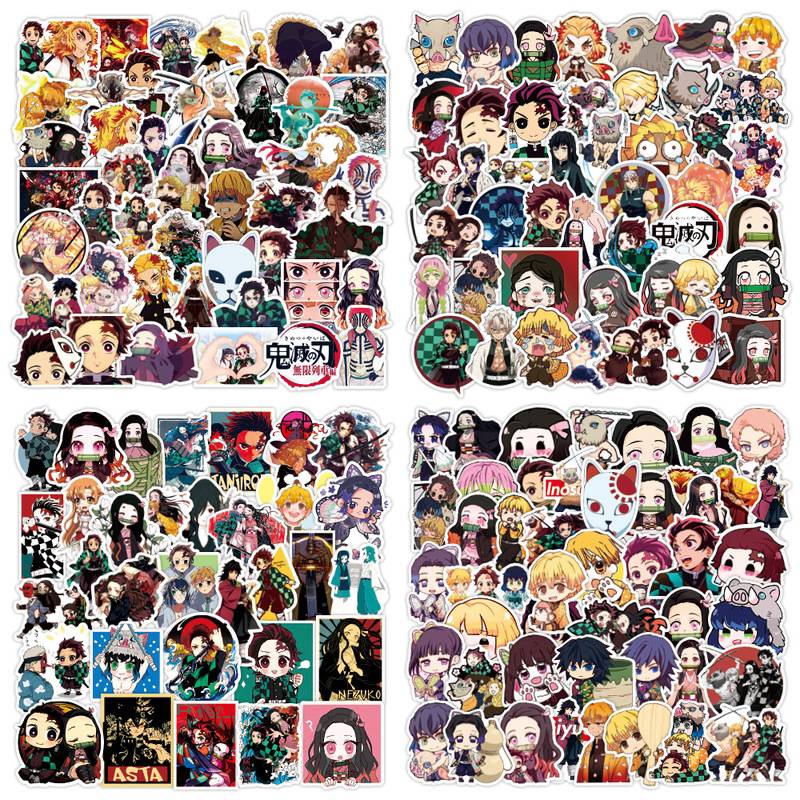 50Pcs/Set Demon Slayer Graffiti stickers trolley case stickers notebook ...
