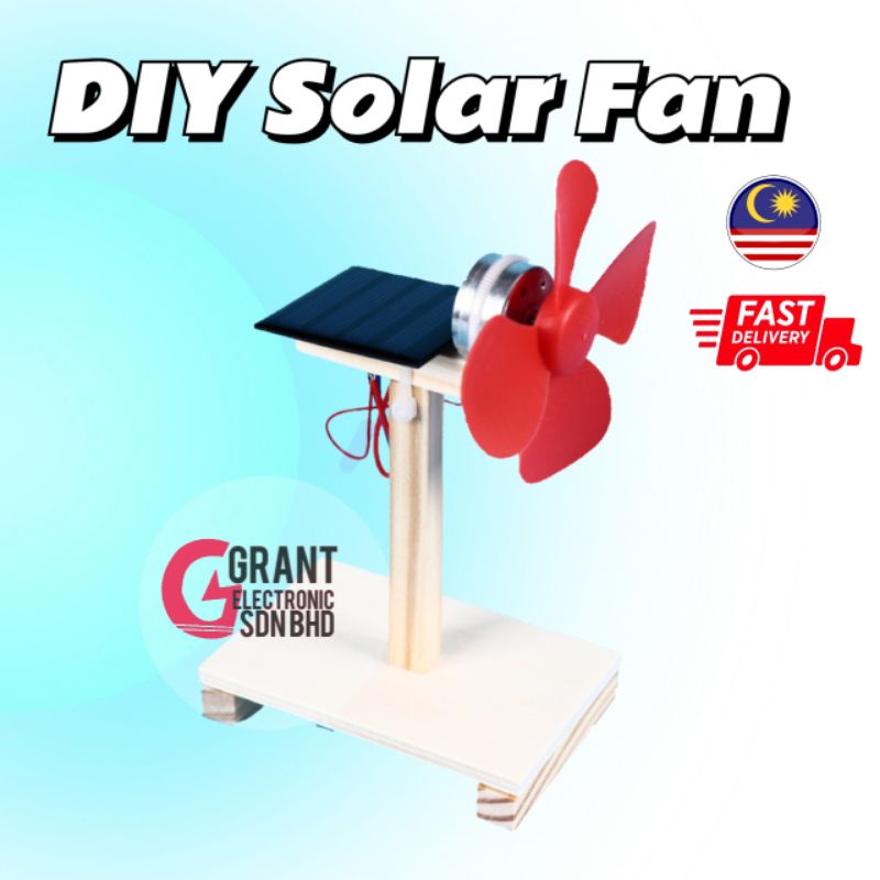 [Ready Stock] DIY Solar Fan Kids Student School Science Project Hobby ...