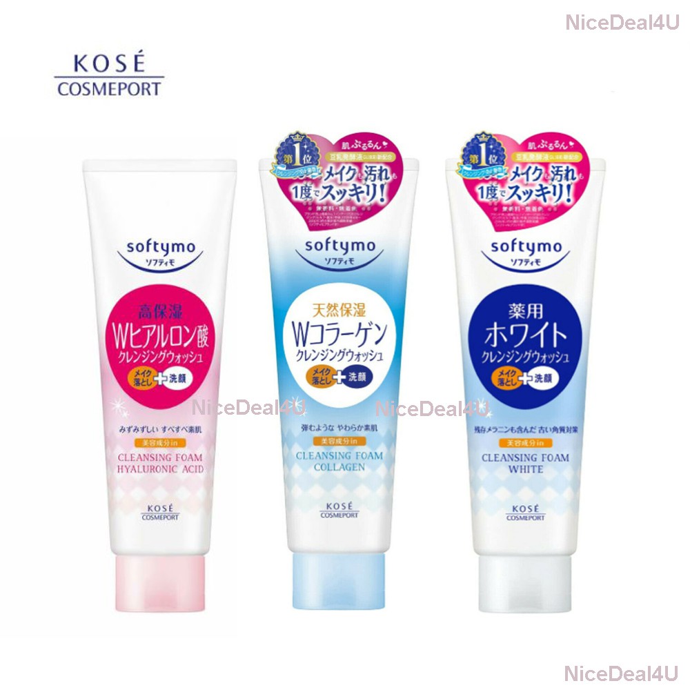 Kose Cosmeport Japan Softymo Cleansing Foam 190g Moisturizer Cleanser Makeup Remover Cream Wash ...