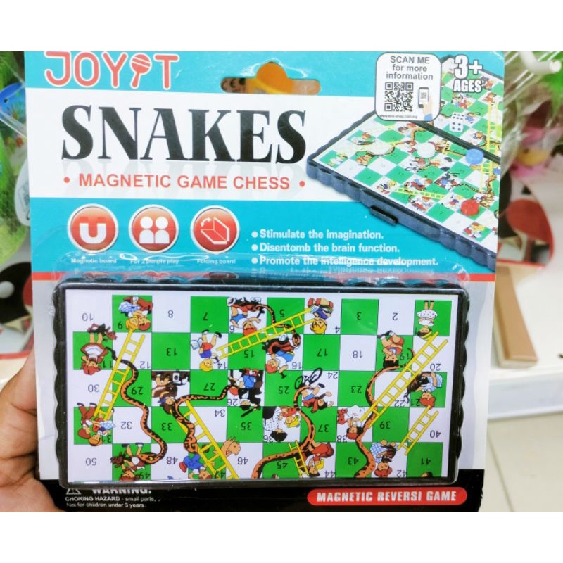Joyit Snakes Magnetic Fun Games Chess Mainan Dam Ular Magnet | Shopee ...