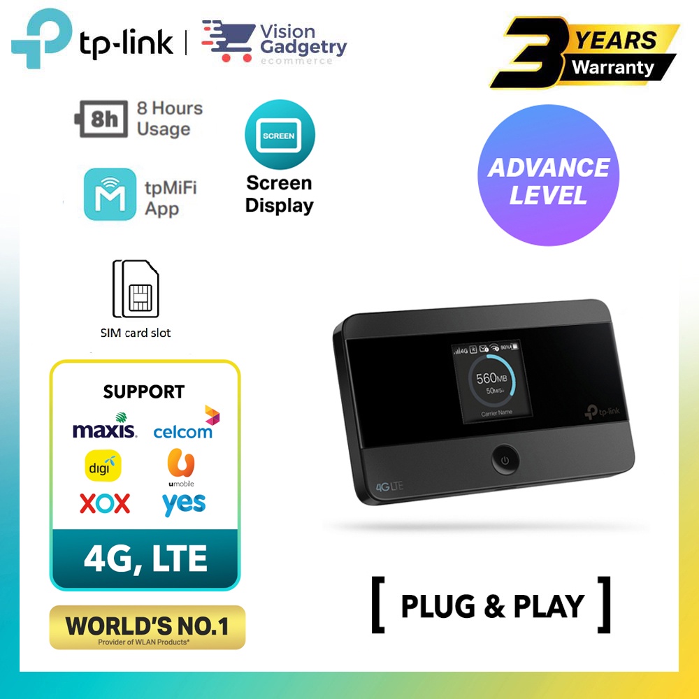TP-Link M7350 Sim Card Mobile Mifi WiFi Router 4G LTE App | Shopee Malaysia