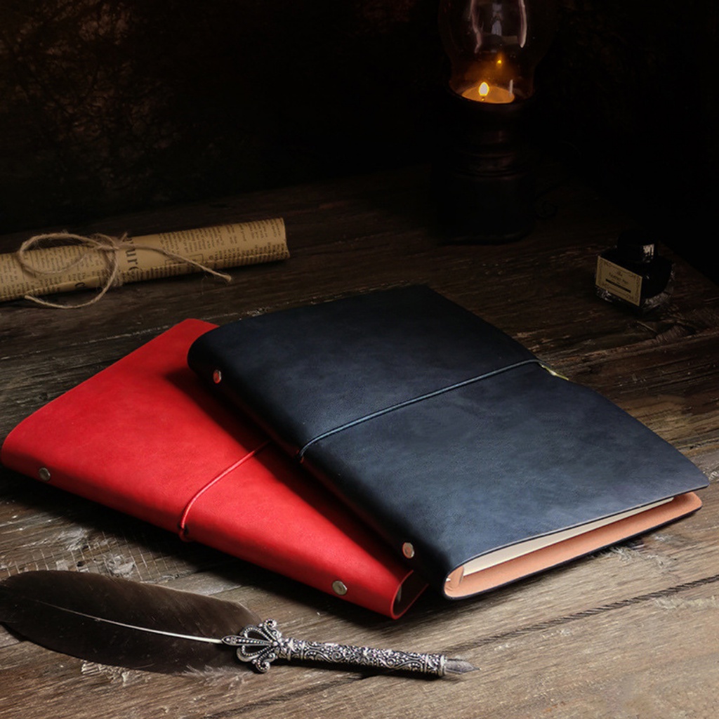 A5 PU Leather Notebook 200 pages Notebook with cover refillable with ...