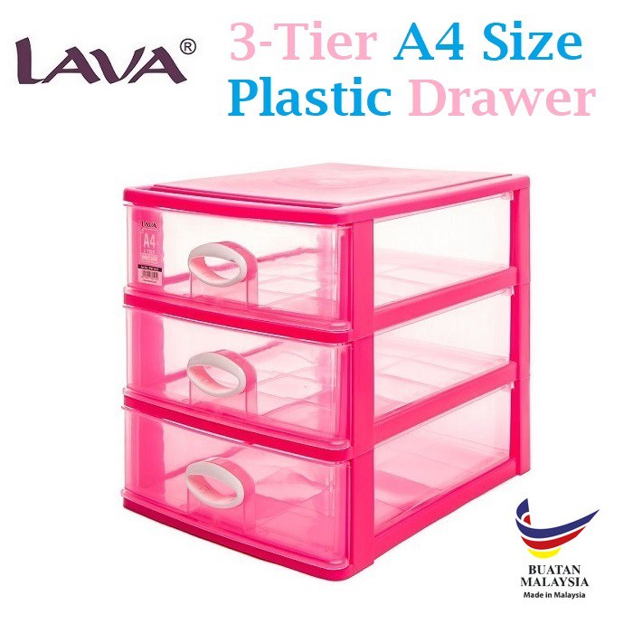 LAVA 3-Tier Multipurpose A4 Size Drawer LAVA Laci Saiz A4 Serbaguna 3 ...