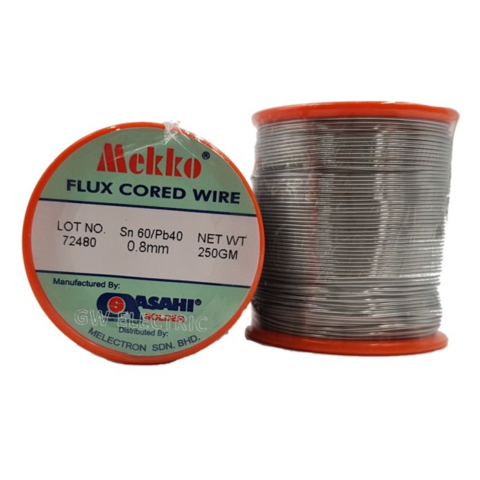 Mekko (ASAHI) Flux Cored Wire Solder Lead 0.6mm /0.8mm /1.0mm /1.2mm ...