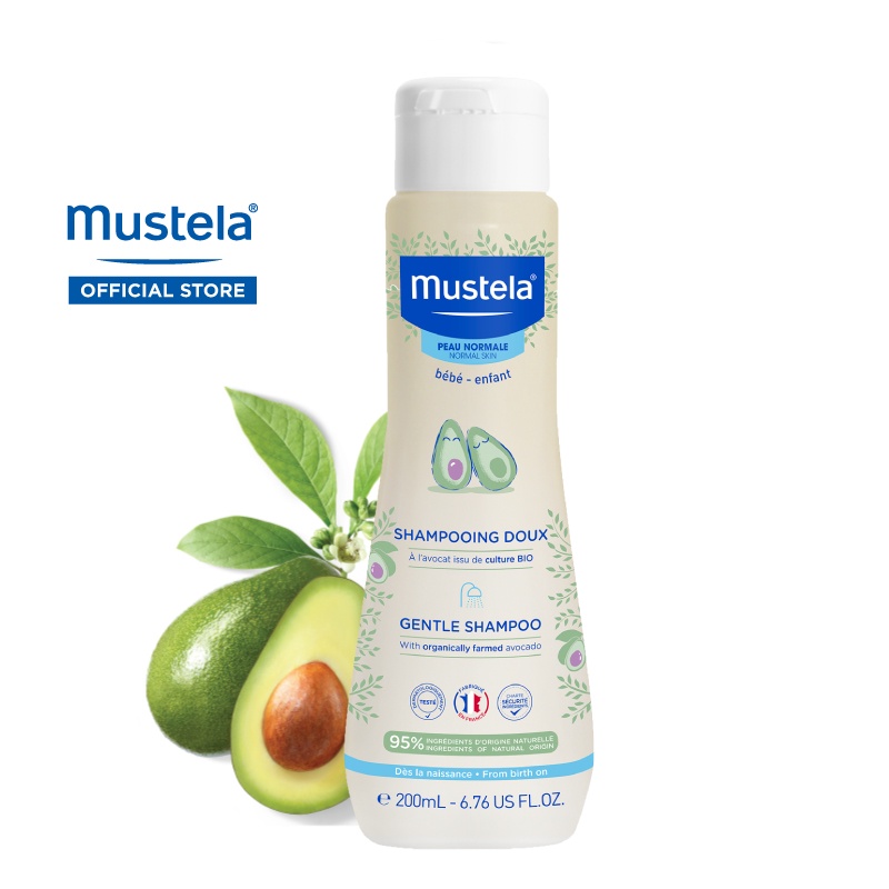 MUSTELA Gentle Shampoo With Organically Farmed Avocado for Normal Skin ...