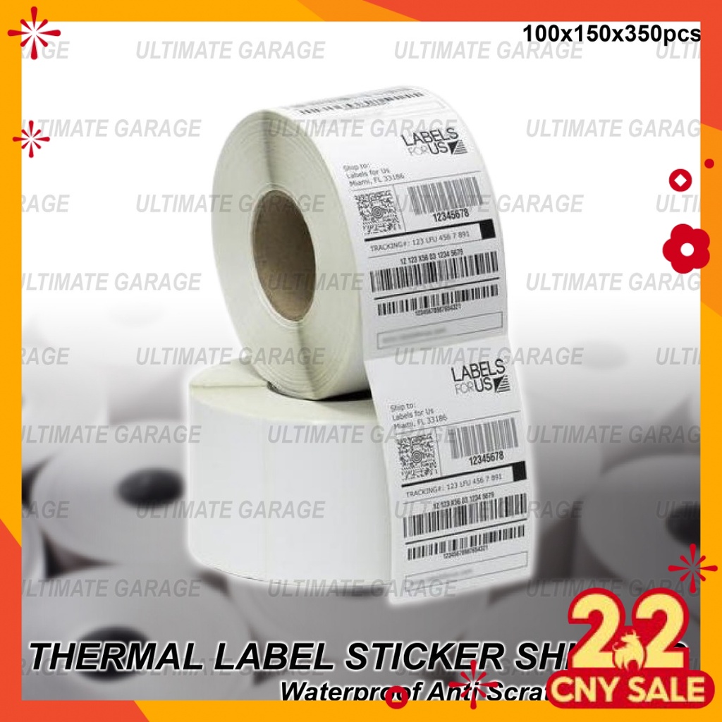A6 350PCS 100X150mm Thermal Shipping Label Sticker Consignment Note ...