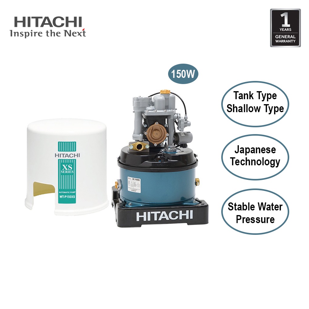 Hitachi 150W Water Pump WT-P150XS (Tank Type) [ 1 UNIT PER 1 ORDER ...