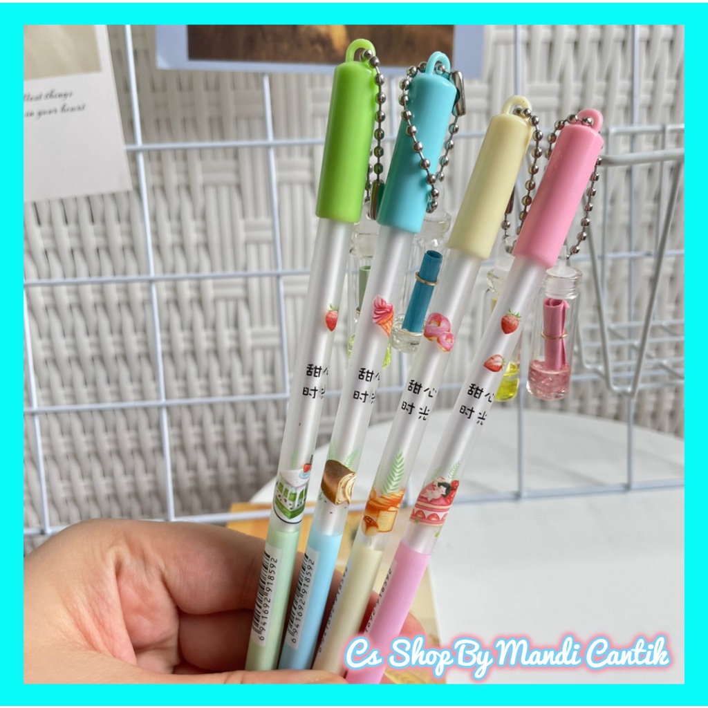 GANTUNGAN Unique Bottle Letter Hanger Pen Cute Letter Bottle Hanger Gel ...
