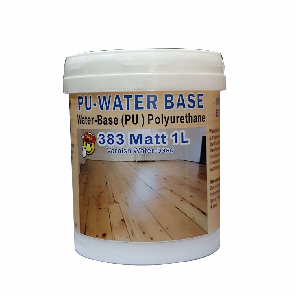 1L PU - WATER BASED WOOD VARNISH POLYURETHANE 383 MATT Floor Varnish ...