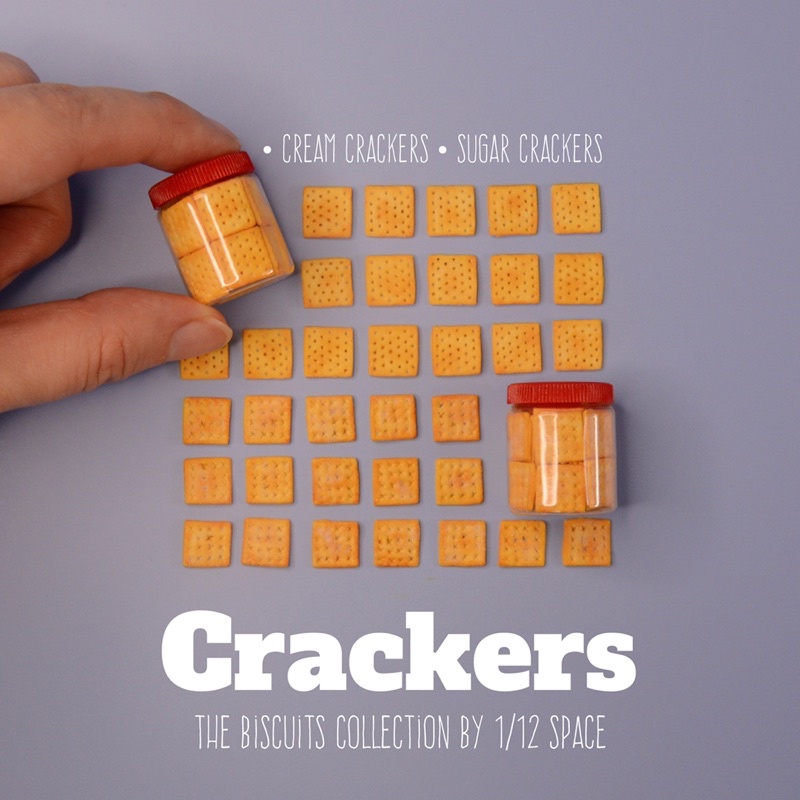 Mini Cream Crackers sugar crackers biscuits keychain magnet miniature ...