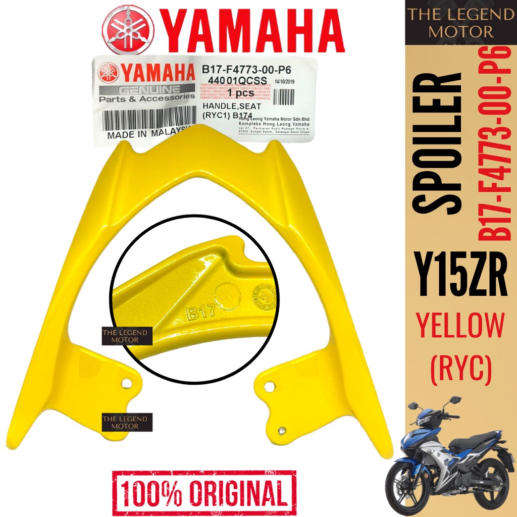 100% ORIGINAL YAMAHA Y15ZR Y15 SPOILER REAR HANDLE BRACKET HANDEL GRIP ...