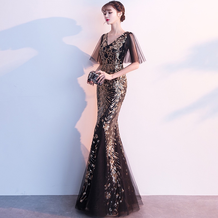 img High-End Evening Dress Women's High-End Texture Luxury Banquet ...