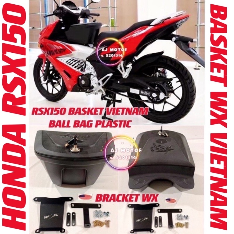 [ VIETNAM BASKET ] HONDA RSX150 RSX BAKUL RAGA BOX HALF CASE HALF KECIL ...