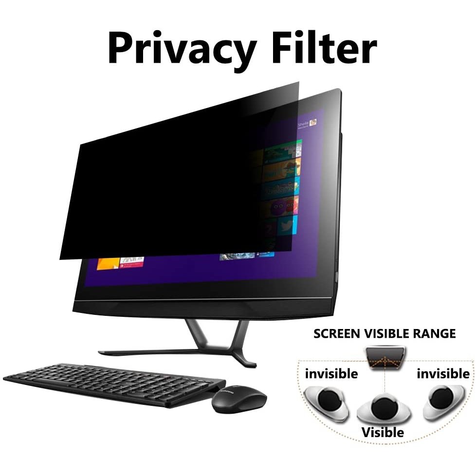 Computer Privacy Screen Filter Desk Monitor Protector,Anti-Glare Anti ...