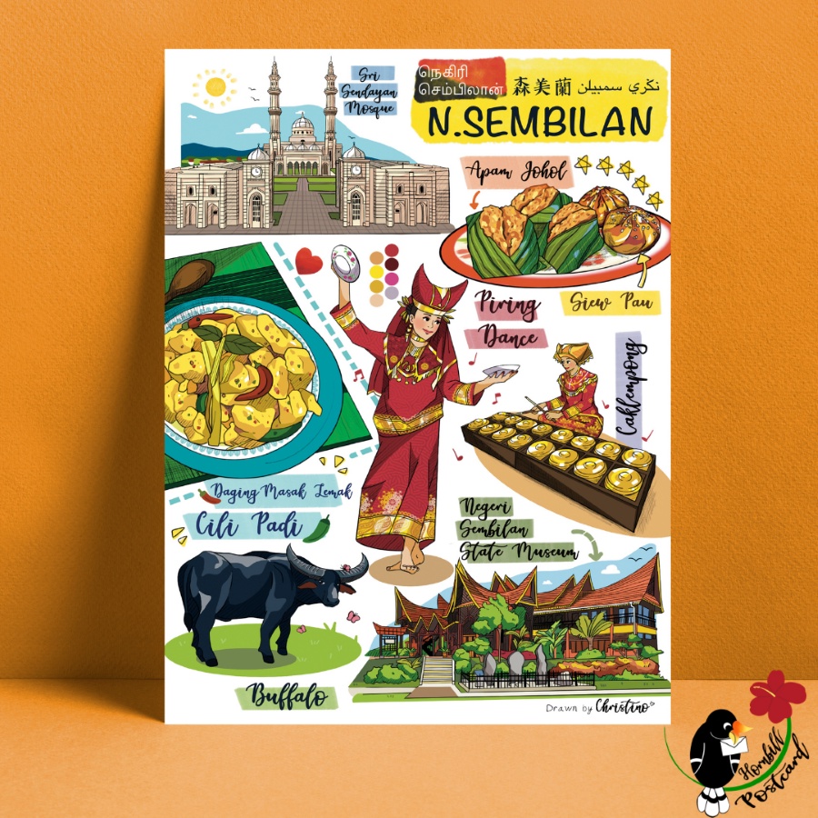 Negeri Sembilan Malaysia Postcard Poskad [Negeri series] | Shopee Malaysia
