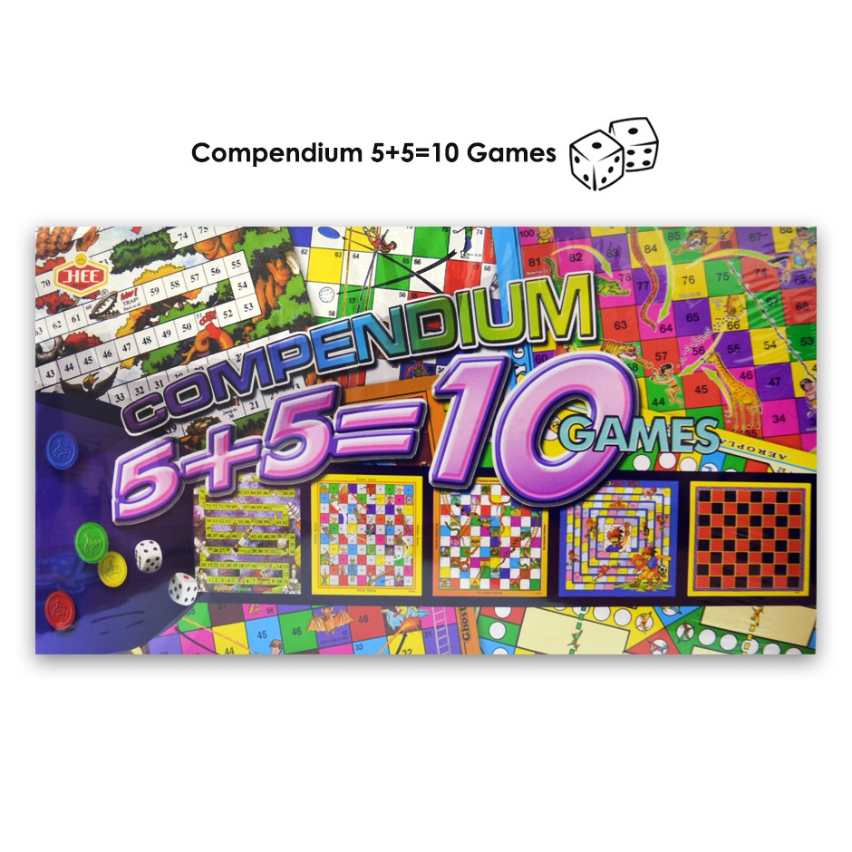 10 In 1 Compendium Board Indoor Games - 10 Interesting Indoor Games ...