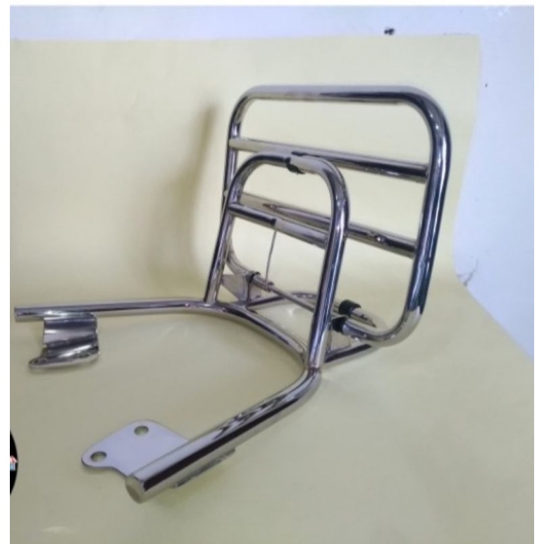 Back Rack Rear Rest of Honda Scoopy & Genio Universal Crome Motorcycle ...