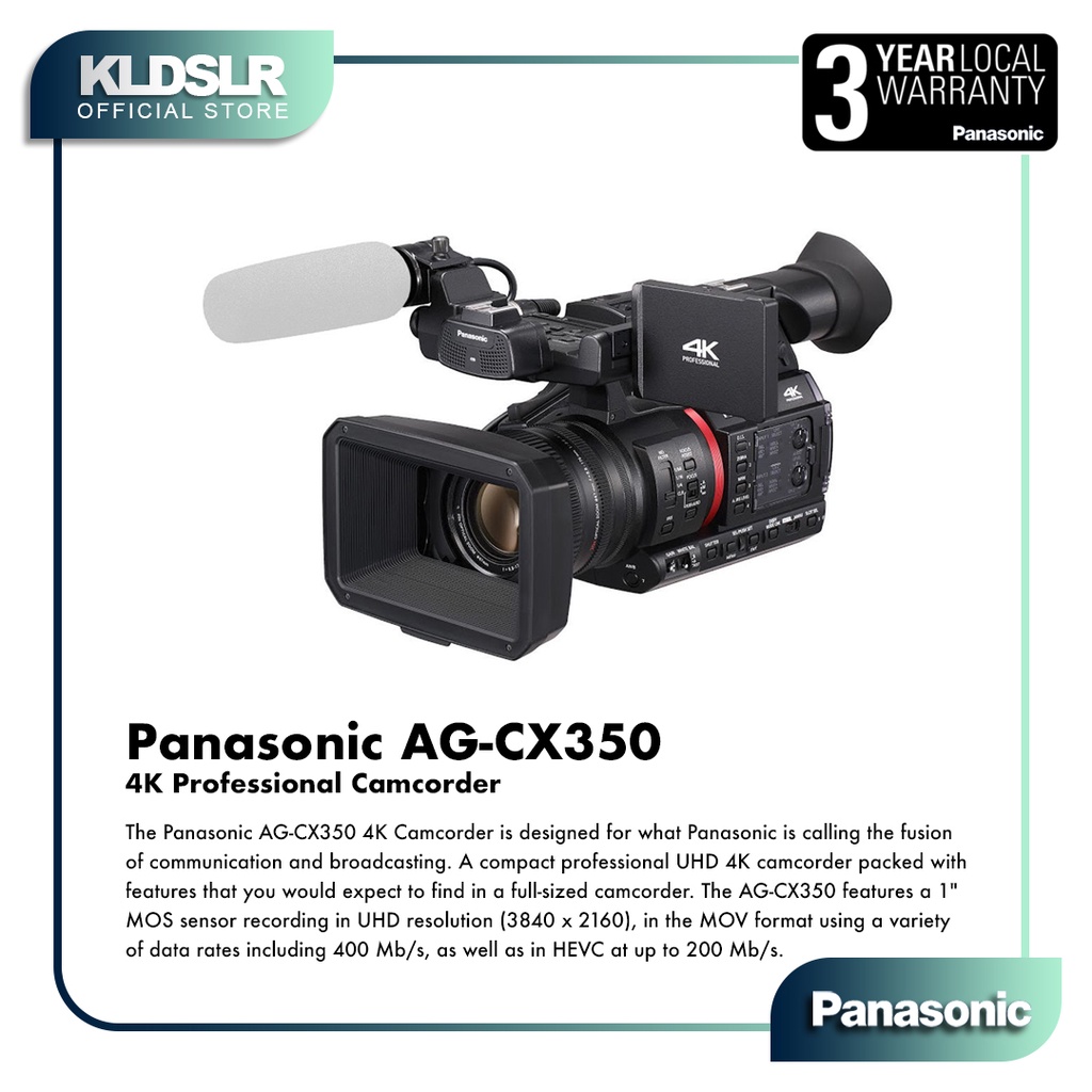 Panasonic AG-CX350 4K Camcorder (Panasonic Malaysia Warranty) | Shopee ...