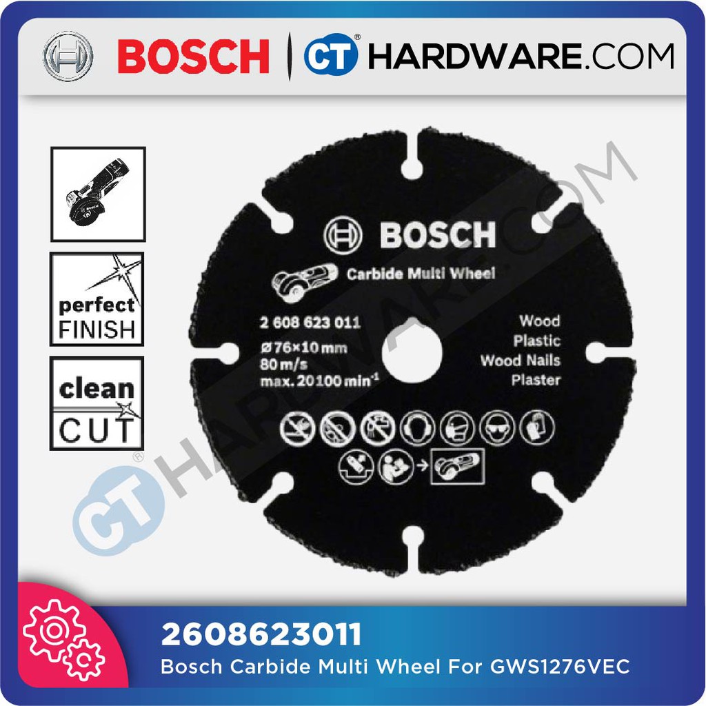 BOSCH 2608623011 CARBIDE MULTI WHEEL CUTTING DISC 76MM FOR GWS 12V-76 ...
