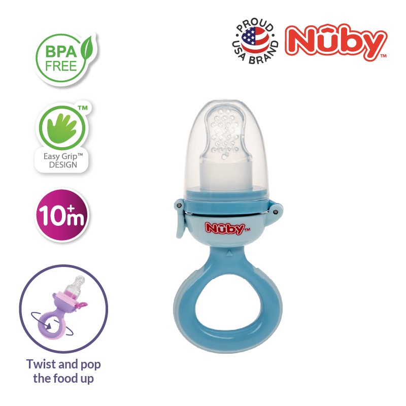 Nuby Twist Squeeze Feeder with Silicone Nipple and Hygienic Cover | Shopee Malaysia