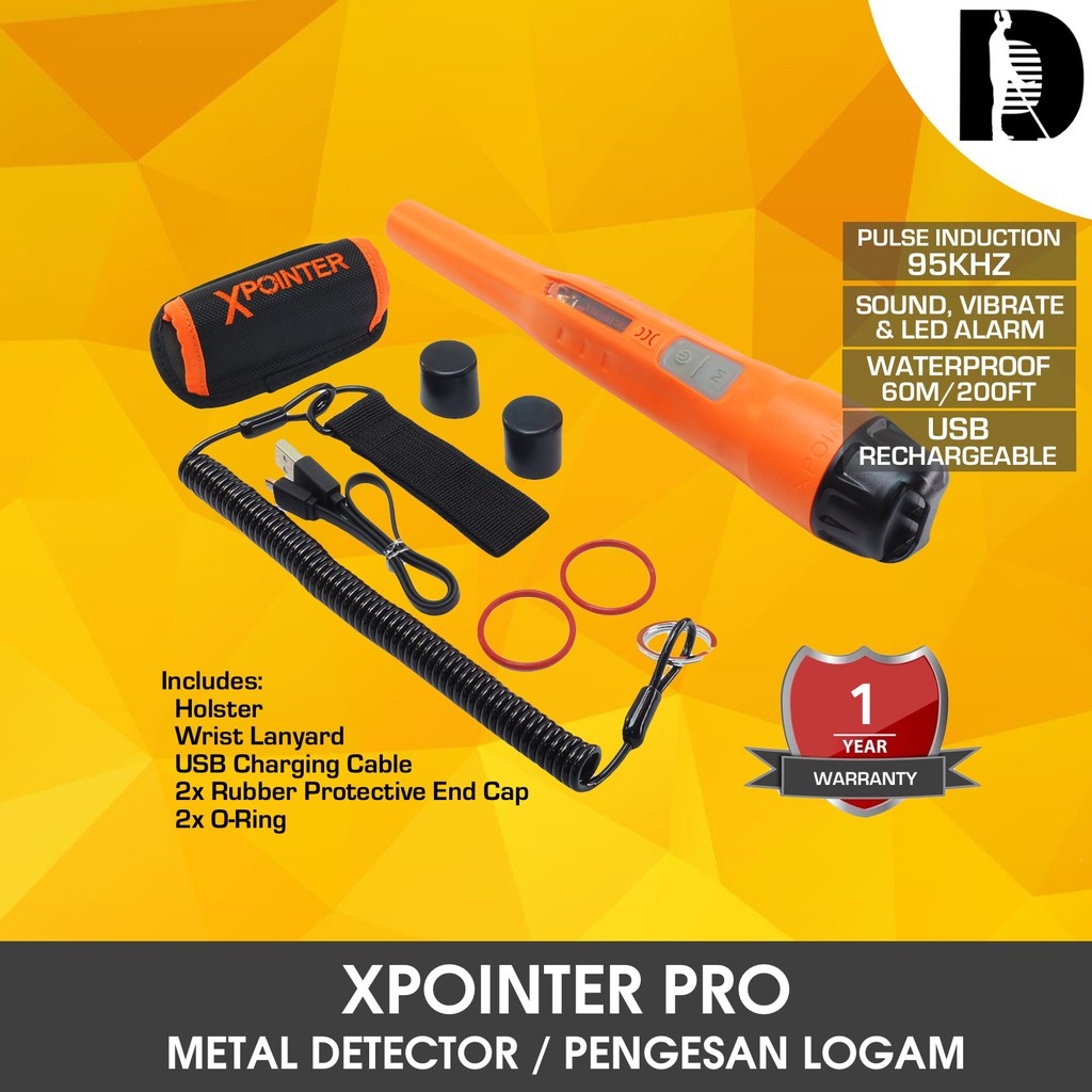 Quest Xpointer Pro 60M Waterproof Pinpointer Metal Detector | Shopee Malaysia