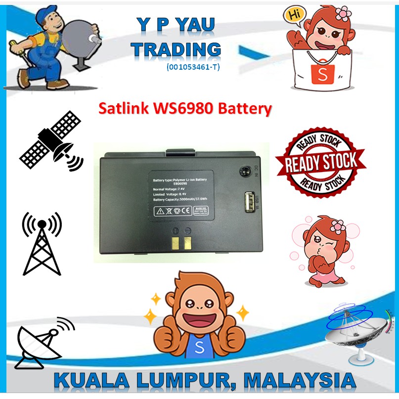 Satlink Satellite Meter WS-6980 Polymer Li-Ion Battery | Shopee Malaysia