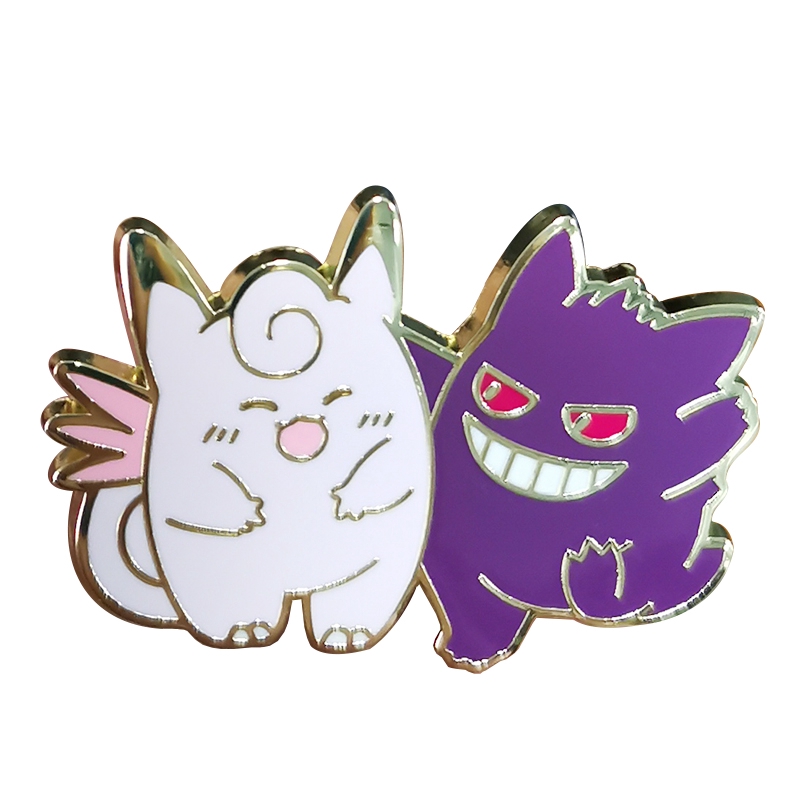 Clefable and Gengar hard enamel pin cute ghost friends ditto Halloween ...