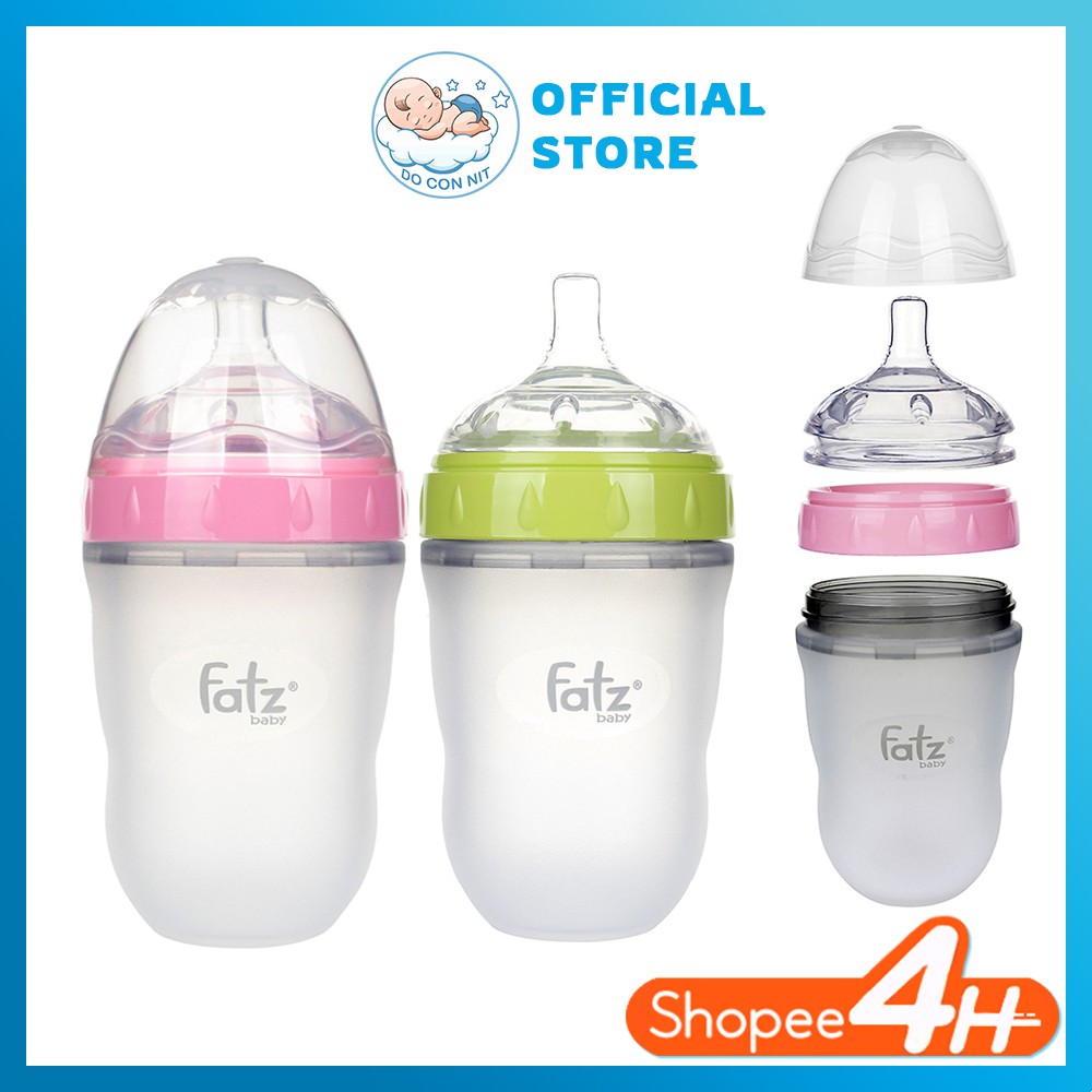 Fatz Fatzbaby Super Wide Neck SIlicon Milk Bottle 180ml / 240ml - FB0180C / FB0240C (Korean ...