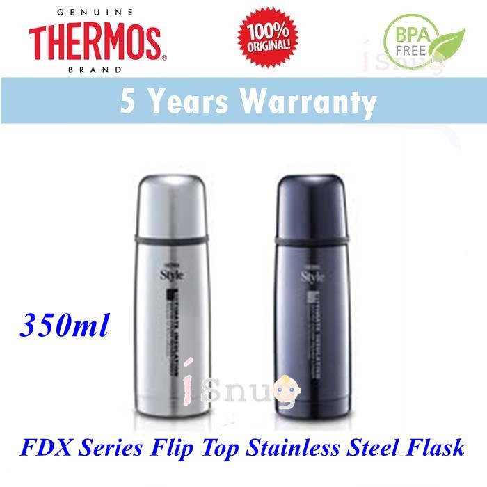 Thermos Flip Top Flask (0.35L) - FDX-350(SBK) | Shopee Malaysia