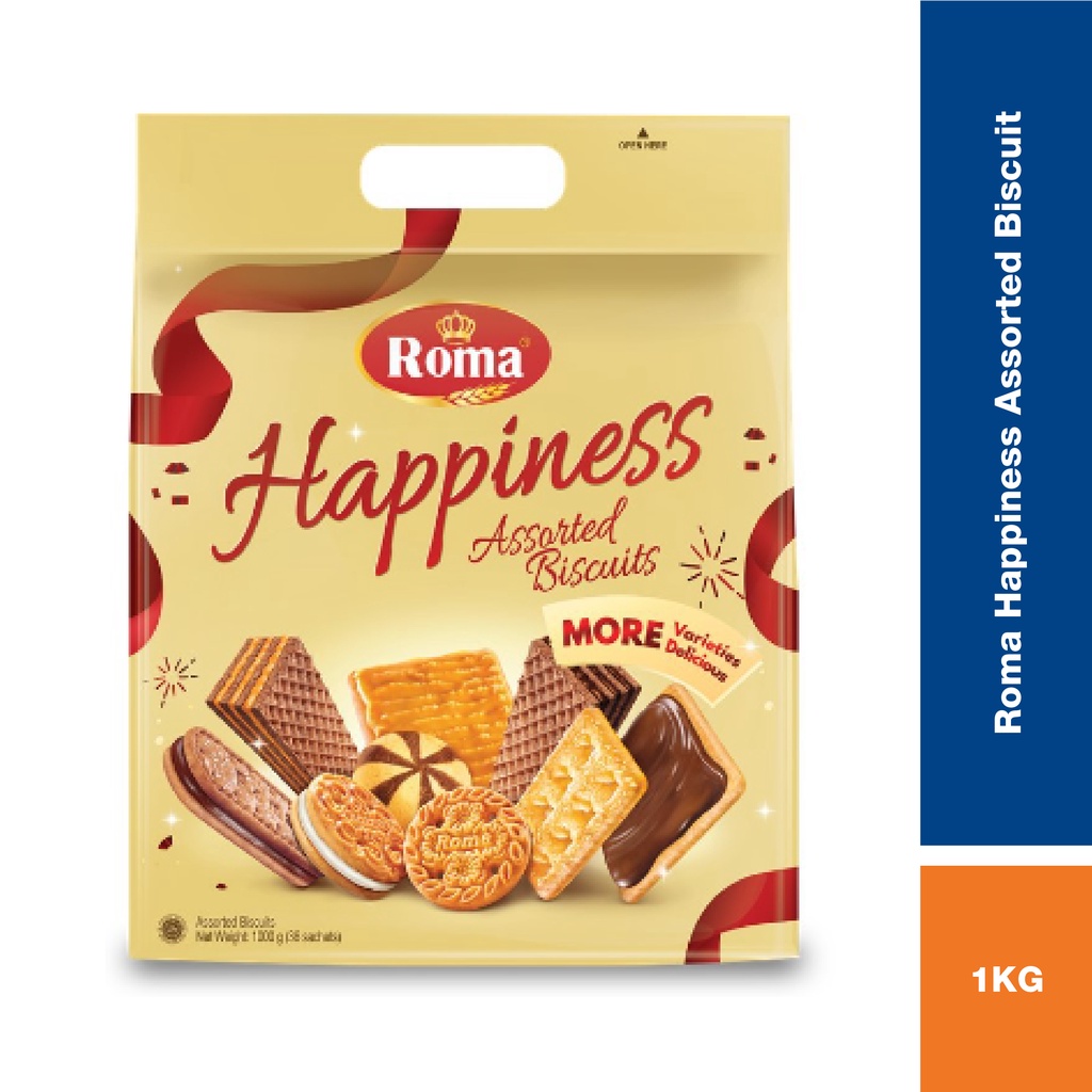 Roma Happiness Assorted Biscuit Family Pack 1KG Biscuit | Shopee Malaysia