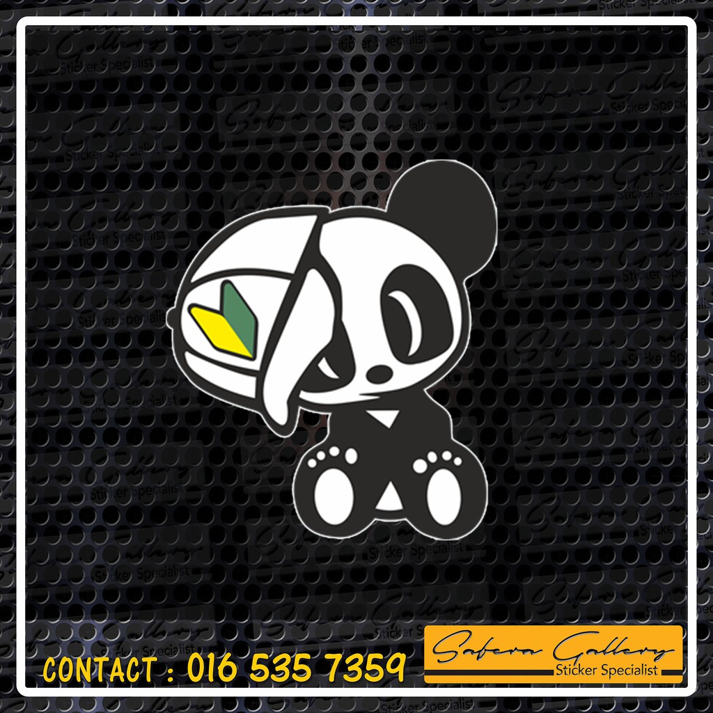 PANDA WAKABA JDM STICKER car decal stickers bumper windshield body ...