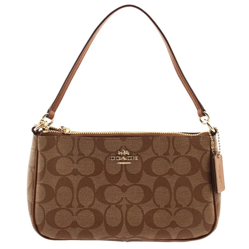 COACH Signature Coated Canvas Top Handle Crossbody F58321 | Shopee Malaysia