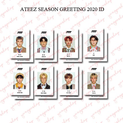 [READY / Set] ATEEZ 2020 SEASON GREETING ID ATZZ PHOTOCARD FAN MADE ...