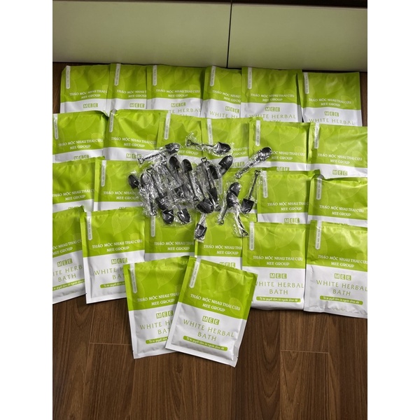 5 packs of white bath herbs with sheep placenta - mee natural | Shopee ...