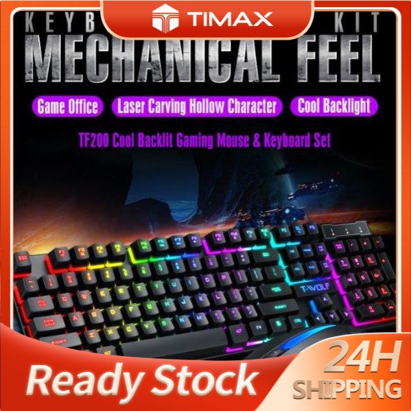 READY STOCK GAMING KEYBOARD MOUSE SET. Rainbow LED Backlight FANTECH ...