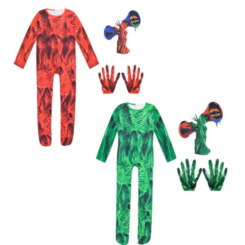 Halloween Cosplay Costume Jumpsuit and Mask Horror Urban Legend SCP ...