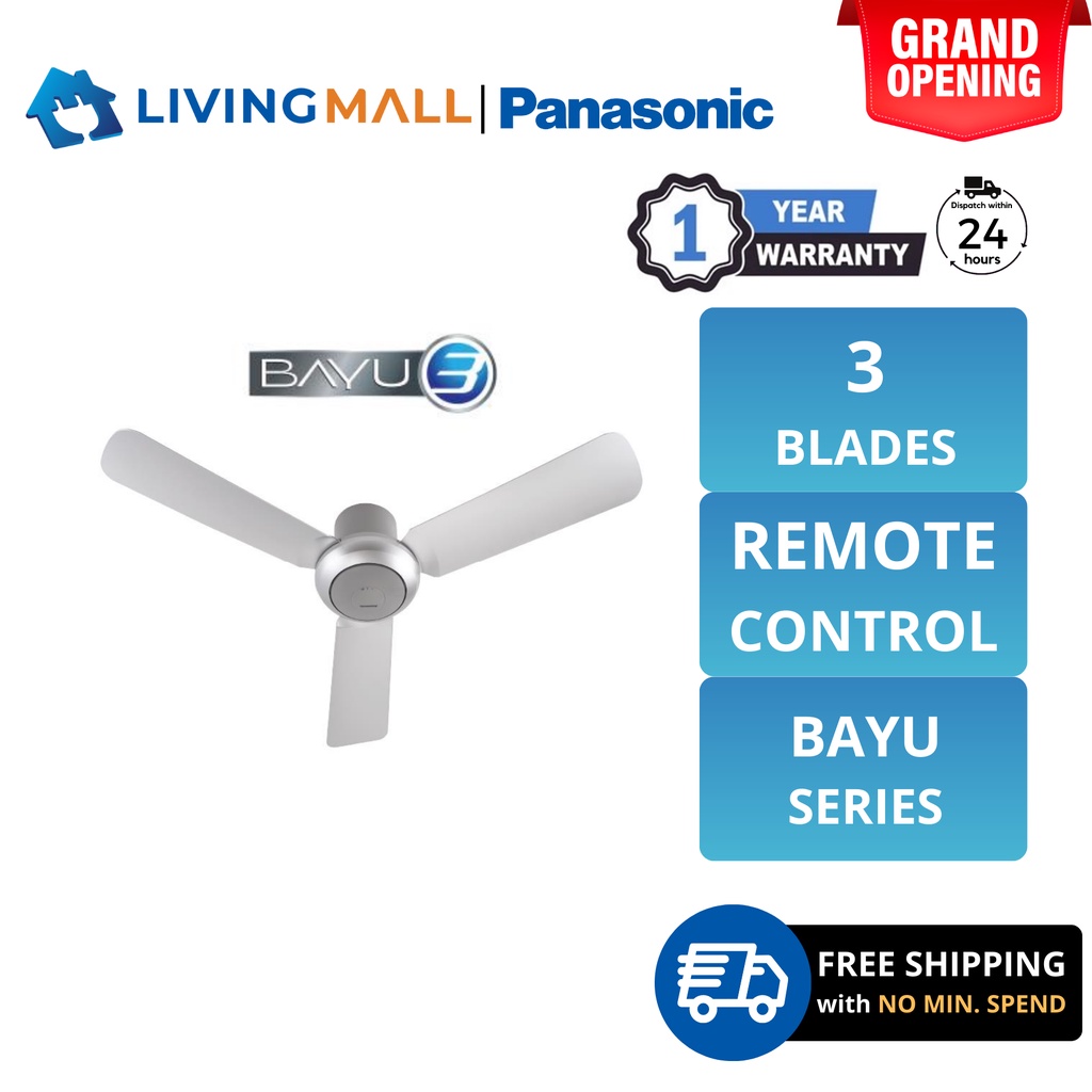 [𝐅𝐑𝐄𝐄 𝐃𝐄𝐋𝐈𝐕𝐄𝐑𝐘] PANASONIC F-M12D2 (48") 3 Blades CEILING FAN BAYU 3 (No ...