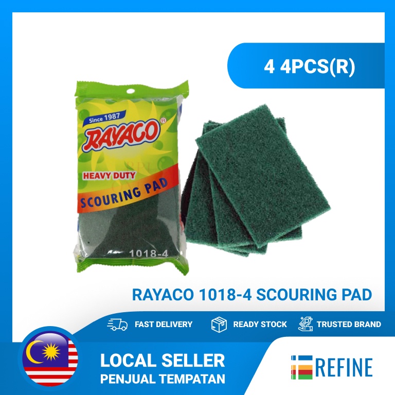 RAYACO 1018-4 4PCS(R) SCOURING PAD | Shopee Malaysia