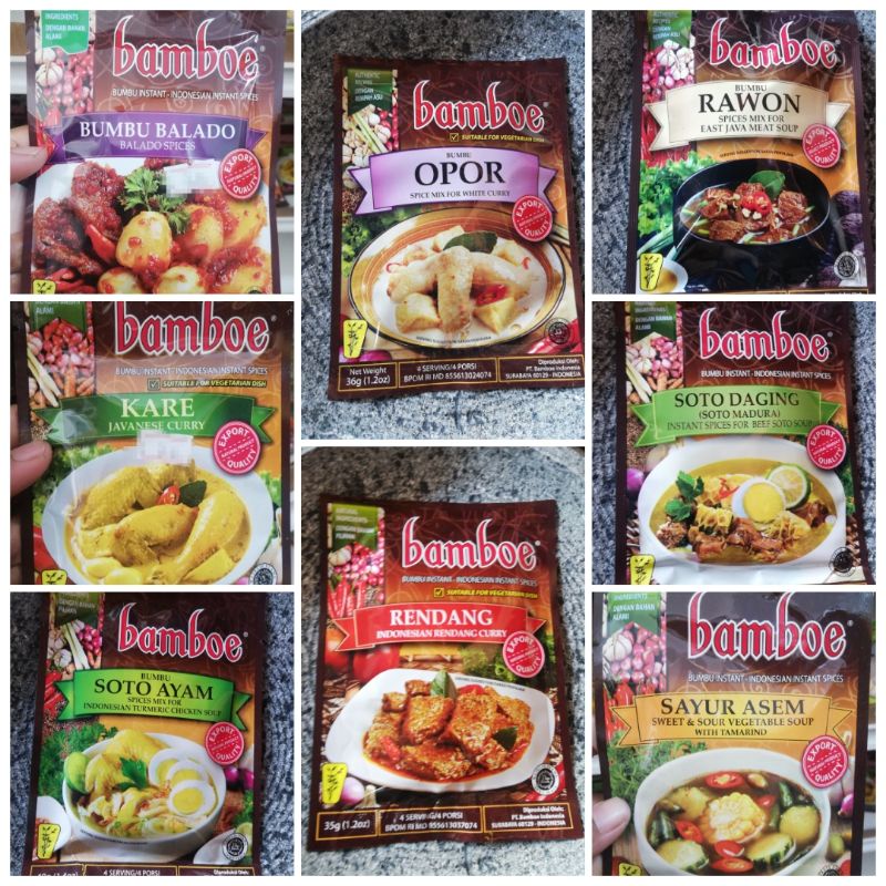 Brand Bamboe /Bumbu Rawon, Opor, bumbu Rendang, soto daging, soto ayam ...