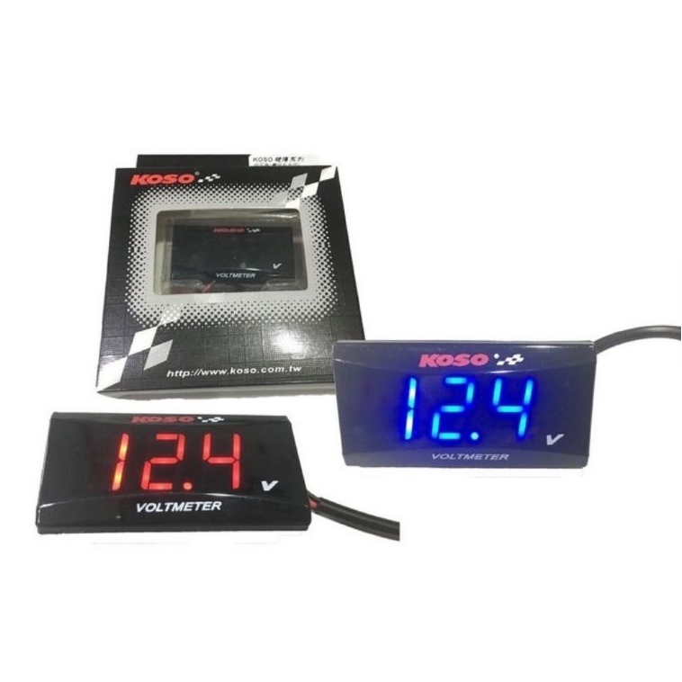 KOSO LED DIGITAL VOLTMETER MOTORCYCLE DISPLAY MINI 12V UNIVERSAL VOLT METER | Shopee Malaysia