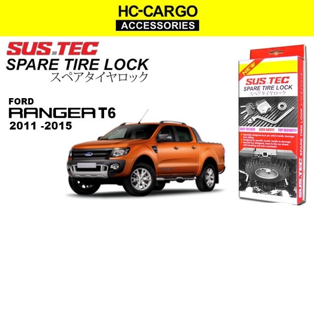 Ford Ranger T6 2011 - 2015 SUSTEC Spare Tire Wheel Lock Anti-Theft ...