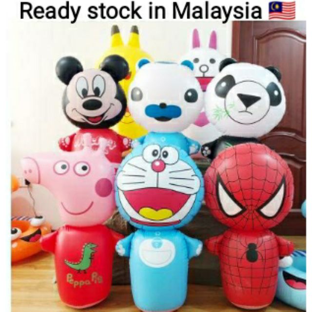 80cm Kids Inflatable Boxer 3D Boxing Punching Tumbler Punch Bop Bag ...