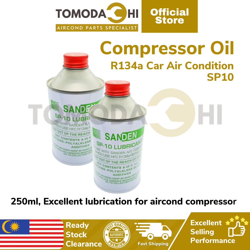TOMODACHI Car Air Cond Compressor Aircond Oil R134a Sanden SP10 250ml ...