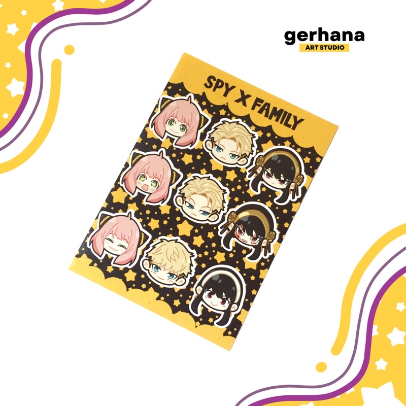 Spy x Family Forger Family Chibi A6 Sticker Sheet | Loid Yor Anya ...