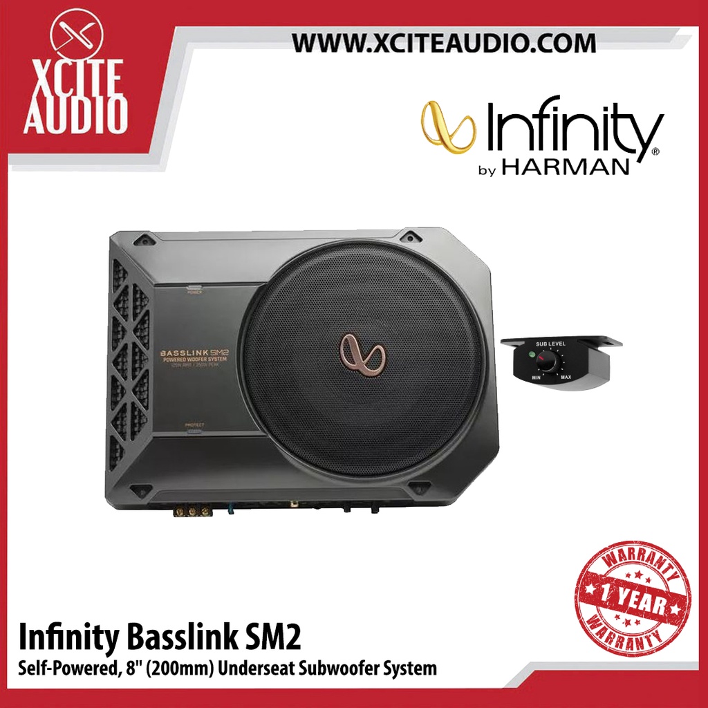 Infinity Basslink SM2 Self-Powered, 8" (200mm) Class D Underseat ...