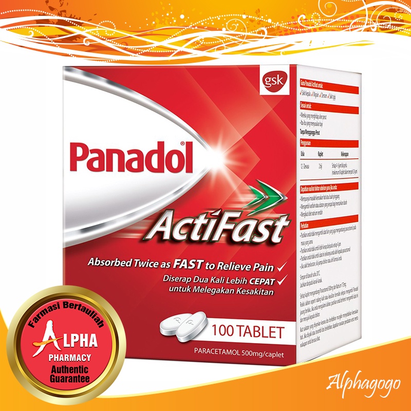 Panadol Actifast (10 / 20 / 100 CAPLET) | Shopee Malaysia